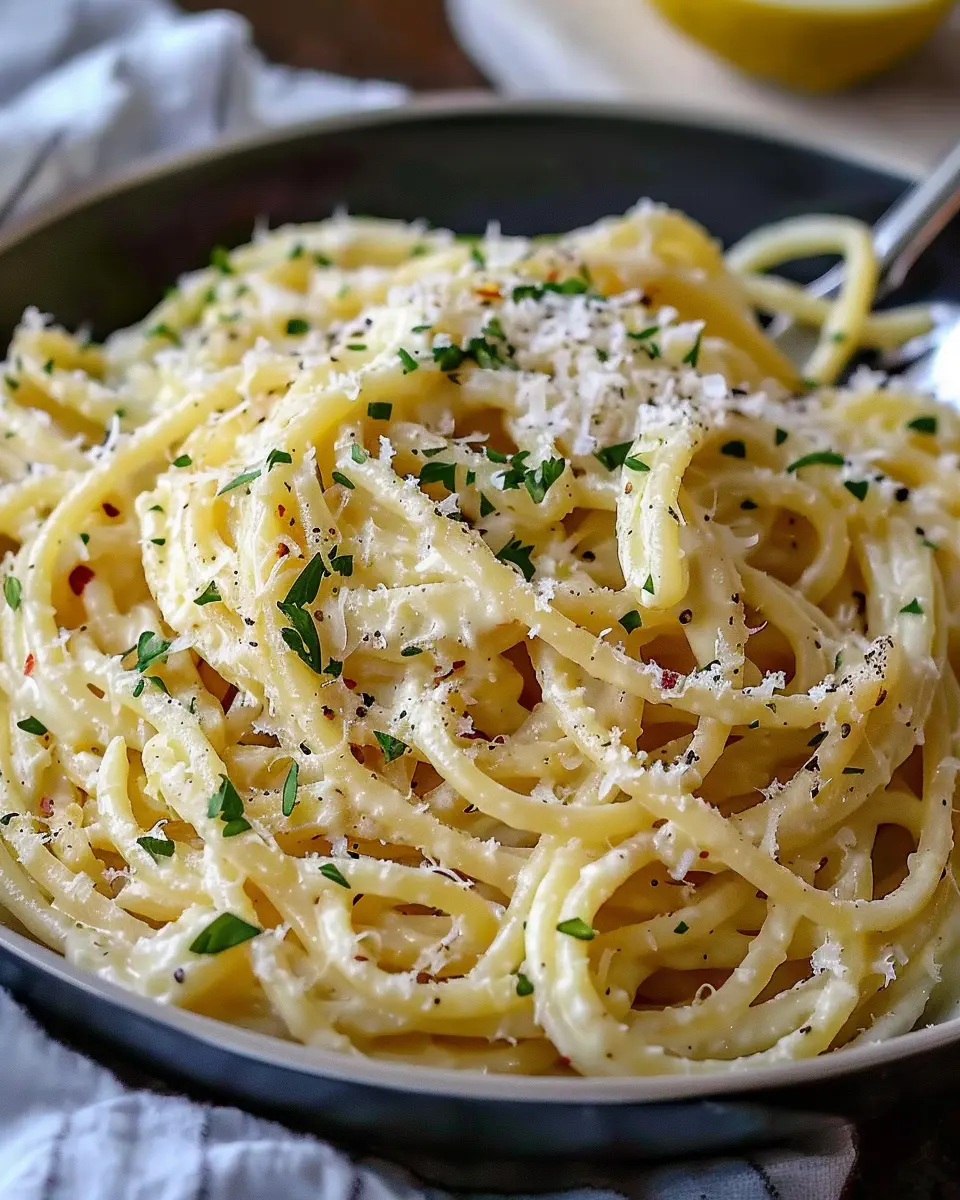 Creamy Lemon Butter Garlic Pasta